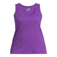 Terra And Sky Womens Plus Size Scoop Neck Ribbed Tank Top