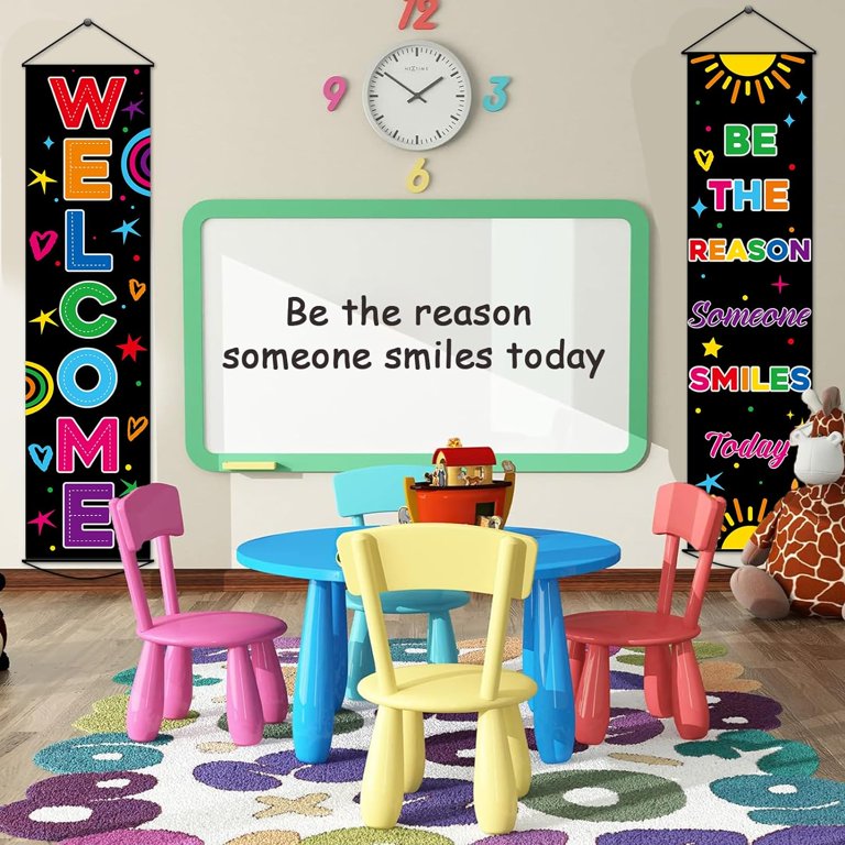 Classroom Welcome Banner 2-Pack Welcome Banner Set For Classroom - Back ...