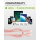 Liquipel Powertek Glow in Dark Cable Lightning - Pink - Walmart.com