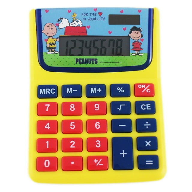 Peanuts Snoopy Yellow Colored Basic Arithmetic Calculator - Walmart.com