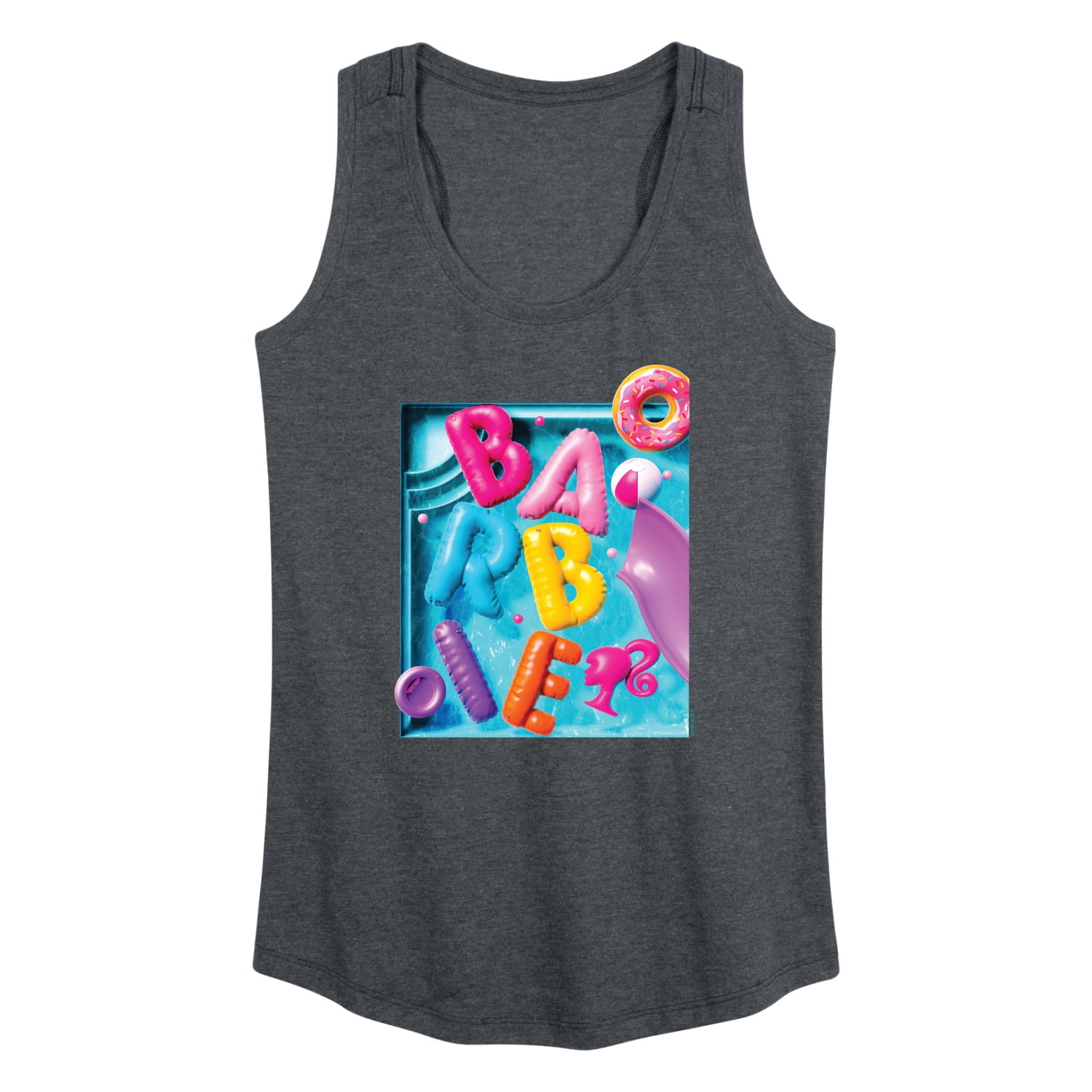 Barbie - Summer Pool Floaties - Women's Racerback Tank Top - Walmart.com