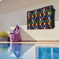 Abstract Outdoor TV Cover 40 to 43 Inch Stained Glass Moroccan Texture ...