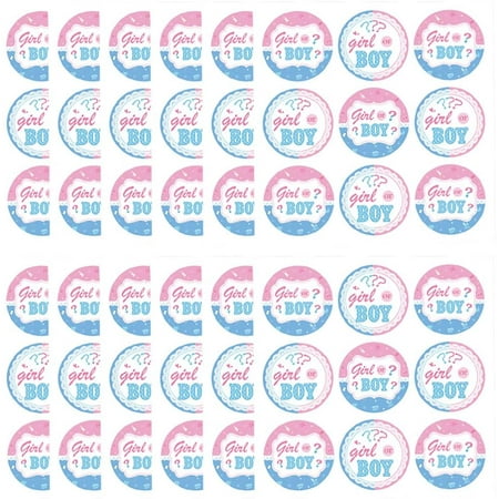 IGUOHAO 20Pcs Gender Reveal Paper Stickers Boy or Girl Seal Sticker ...