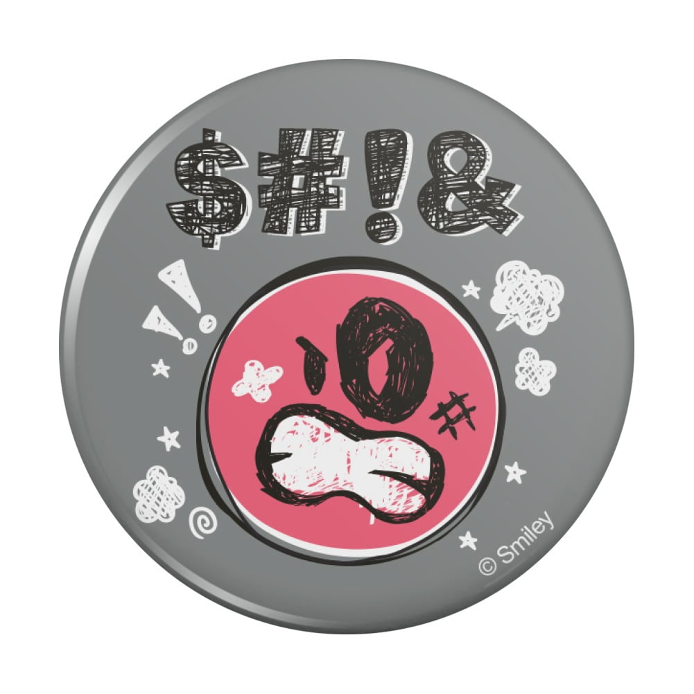 Mad Angry Cursing Smiley Face with Black Eye Officially Licensed ...