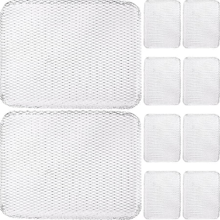 10 Pcs Hibachi Grill Grilling Mesh Sheet Disposable Grill Grate Baking ...
