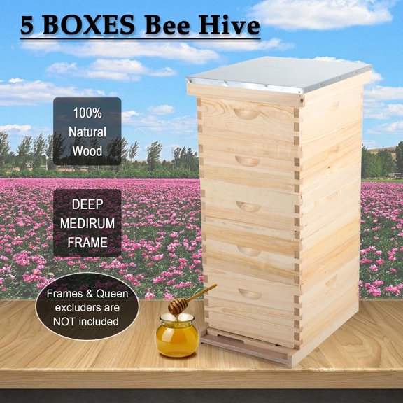 Honey Keeper Beehive 20 Frame Box Kit for Langstroth Beekeeping with ...