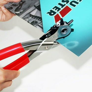 6-Inch Leather Hole Punch and Eyelet Belt Puncher Tool Set, Plating ...