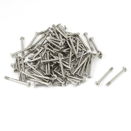 M4 x 40mm Flat Head Phillips Computer PC Case Fan Screw Silver Tone ...