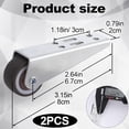 2/4 Pcs Low Profile Casters – Rubber Non‑Slip Side Mount Caster Wheels ...