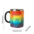 Multicolor Circuit Board Mug, Tech Themed Stainless Steel Coffee Cup ...