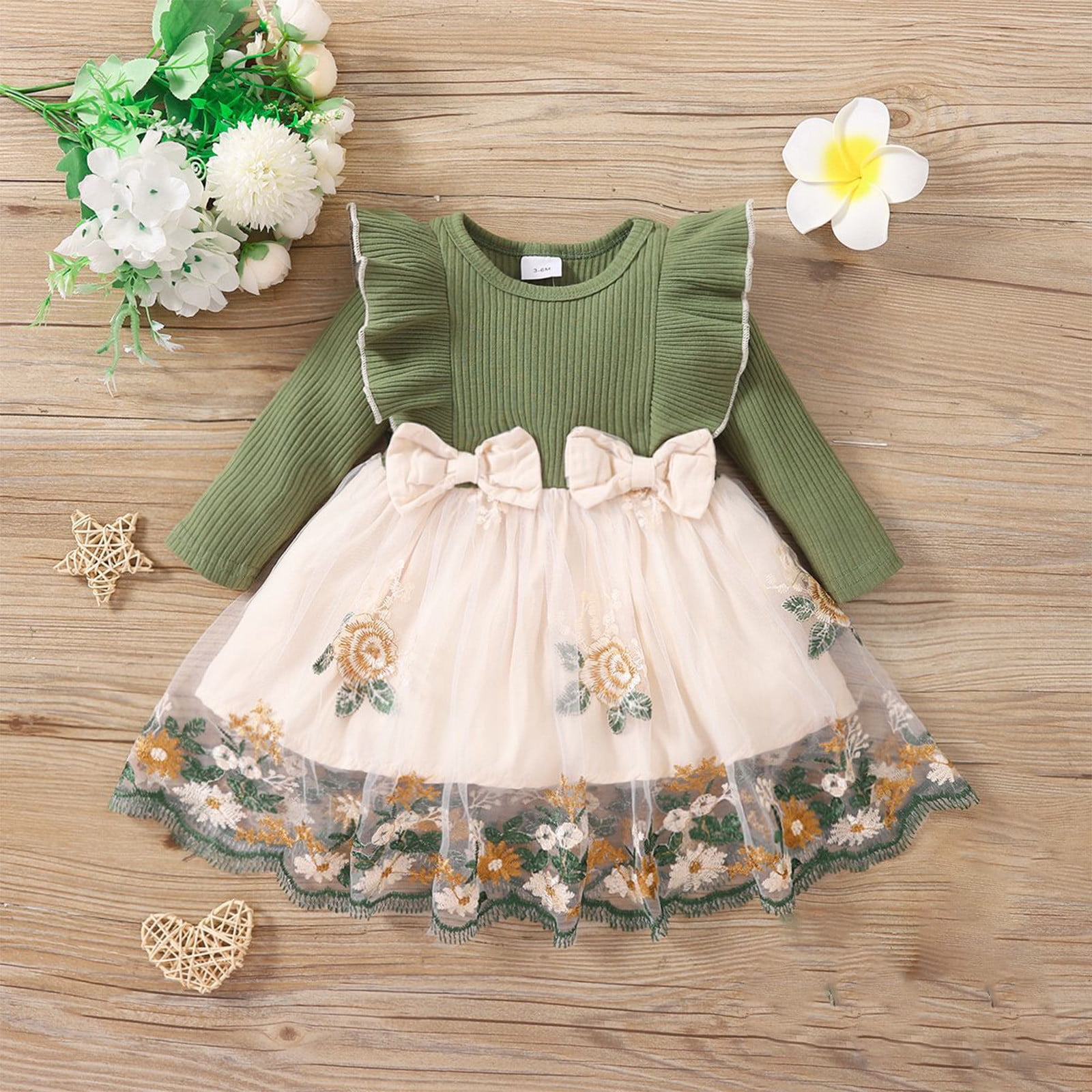 Click here for Unbranded Ruffles Long Sleeve Patchwork Embroidery... prices