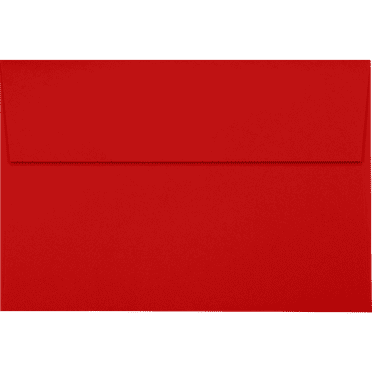 LUXPaper A1 Pointed Flap Envelopes, 3 5/8 x 5 1/8, 80 lb. Ruby Red, 50 ...