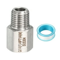 Uxcell G1/2 Female to Female Thread Hex Stainless Steel Pipe Fitting ...
