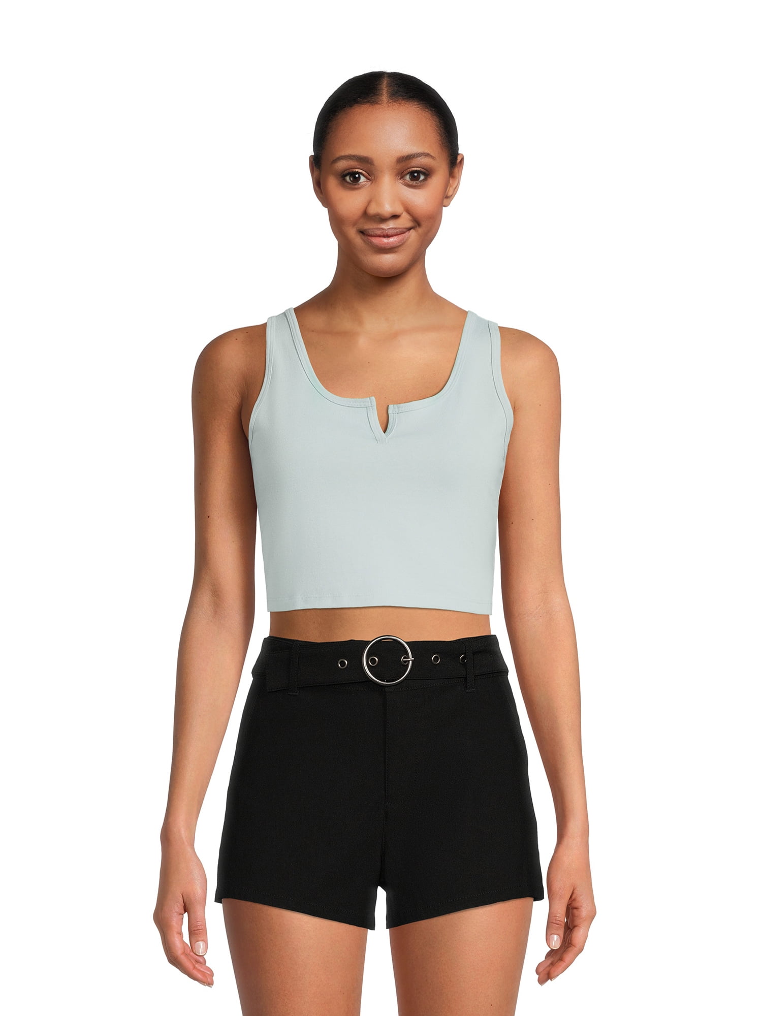 No Boundaries Juniors Notch Neck Tank Top - Walmart.com