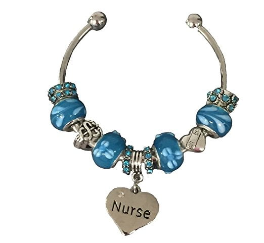 Nurse Bracelet, Nurse Jewelry, Nurse Charm Bracelet, Nurse Bangle Makes ...