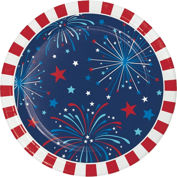 Freedom Fireworks Luncheon Plate, 7", 8/PK,Pack of 12 - Walmart.ca