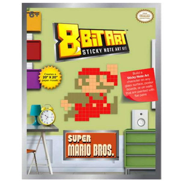 8-Bit Art 20 x 20 Mario Sticky Note Art Kit (Jumping) - Walmart.com