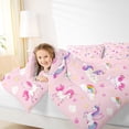 Aikeke Girly Unicorn Twin Comforter Sets 2pcs, Cartoon Rainbow Stars ...