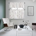 3 Piece Kitchen Curtains and Valances Set Purple Pink Flowers Cafe ...