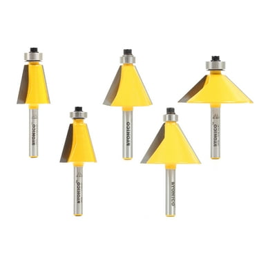 Yonico 45° Chamfer & Bevel Edging Router Bit - 1/2" Shank - 13915 ...