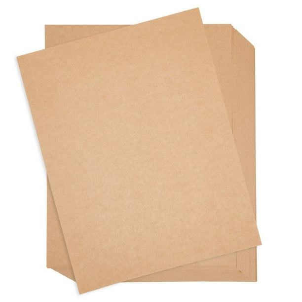 96 Pack Brown Kraft Paper Sheets for Wedding, Party Invitations ...