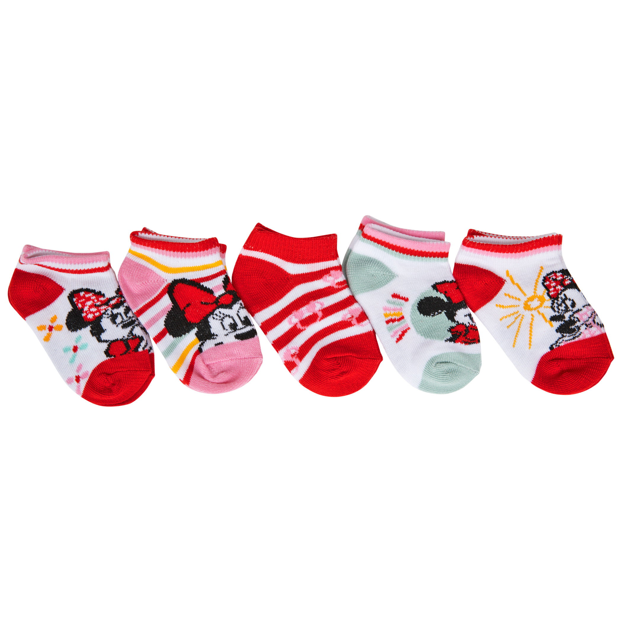 Disney Minnie Mouse Since Forever Toddler No Show Variety Socks 5-Pack ...