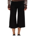 Clossjun Fold Over Leggings Women Low Rise Flowy Wide Leg Palazzo ...