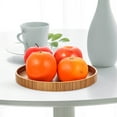 Round Wooden Tray Food Board Fruit Serving Desktop Plate Delicate Dish ...