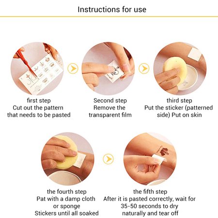 Cartoon Temporary Stickers 10 Sheet Cartoon Temporary Stickers ...