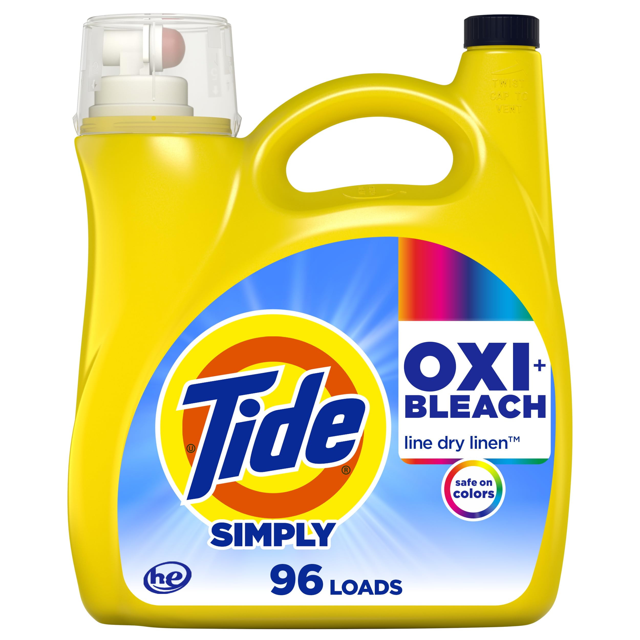 Detergente para ropa Tide Simply Oxi Boost + Bleach 4 L 96 cargas ...