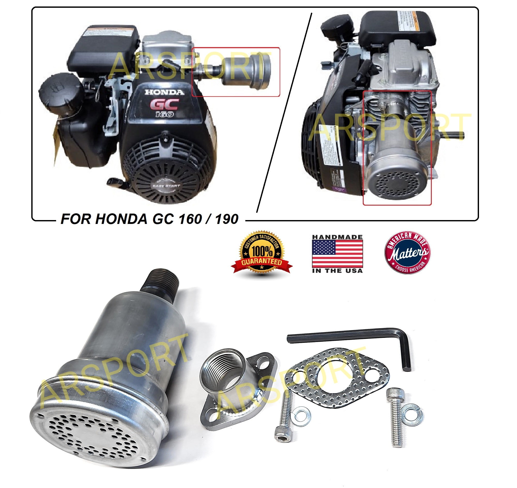 Honda GC160 / Honda GC190 Exhaust Muffler. - Walmart.com