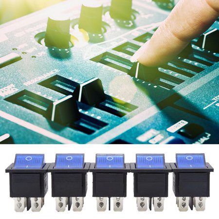 KCD4 Rocker Switch, Firm Switch, Anti-Corrosion Stable Blue 6 Pins ...