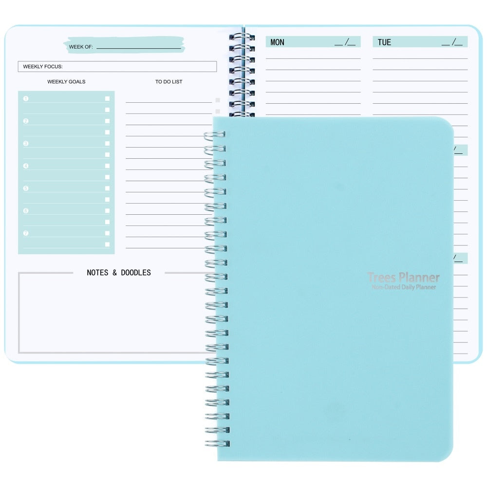 2022 A5 Daily Weekly Planner Agenda Notebook Weekly Goals Habit ...