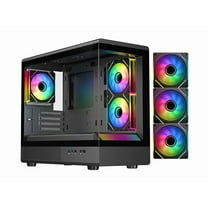 DIYPC ARGB-N5-BK Black USB3.0 / Type C ATX Mid Tower Gaming Computer ...