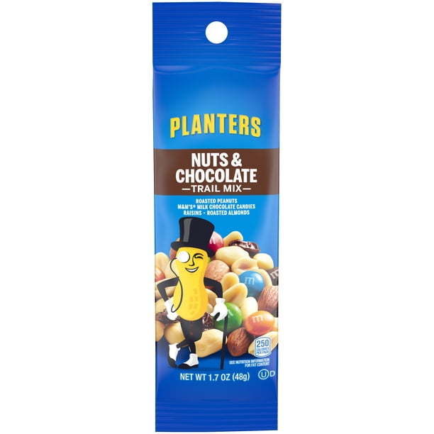 Planters Nuts & Chocolate Trail Mix with Roasted Peanuts, M&M Chocolate ...