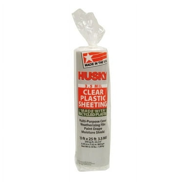 Husky 20' X 100' 6 ML Polyethylene Black Plastic Sheeting - Walmart.com