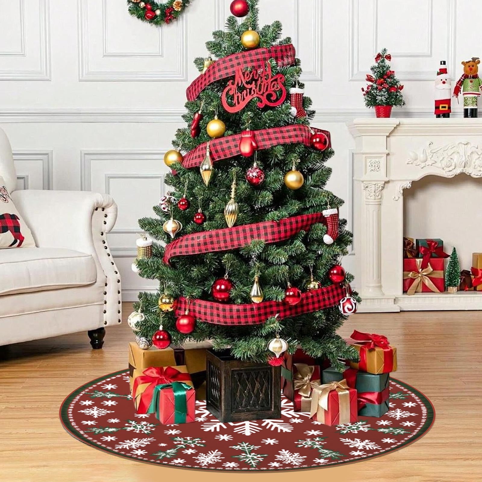 Click here for Caiyueke Christmas Tree Skirt 24 Inches  Red And G... prices