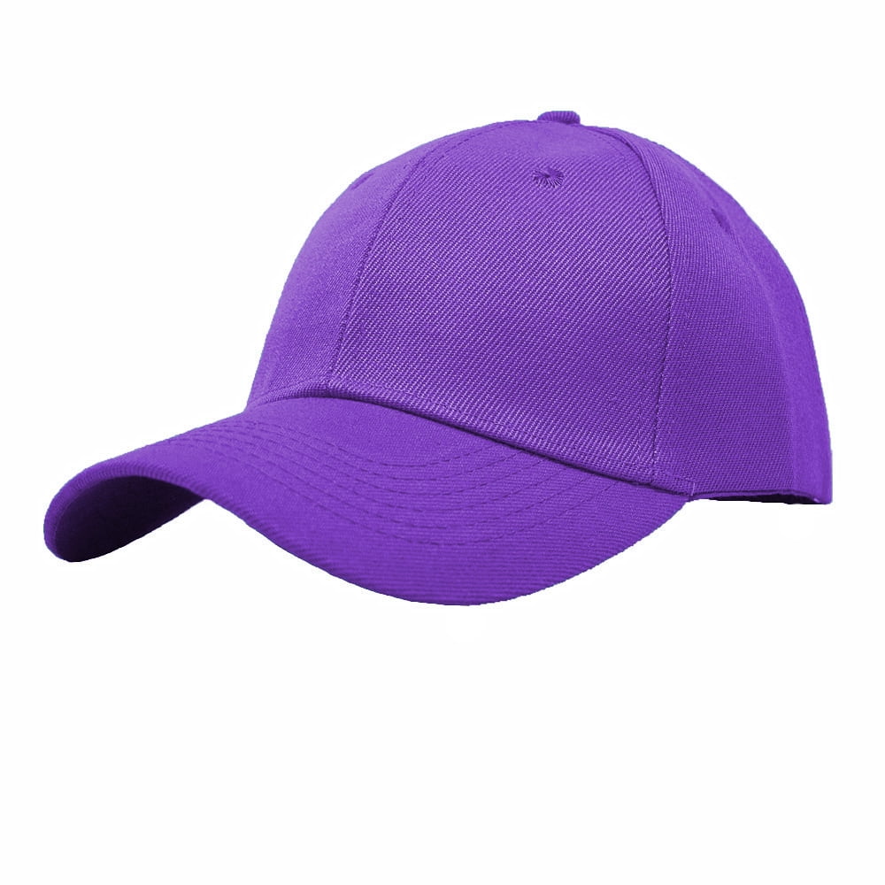 Glory Max Plain Solid Baseball Cap Sun Visor Adjustable Ball Hat Purple ...