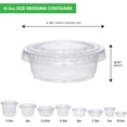 100 Sets 2.5 oz Small Plastic Containers with Lids, Disposable Portion ...
