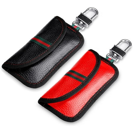 Keyless Go Protection Car Key, Genuine Leather 2 Pieces RFID Remote ...
