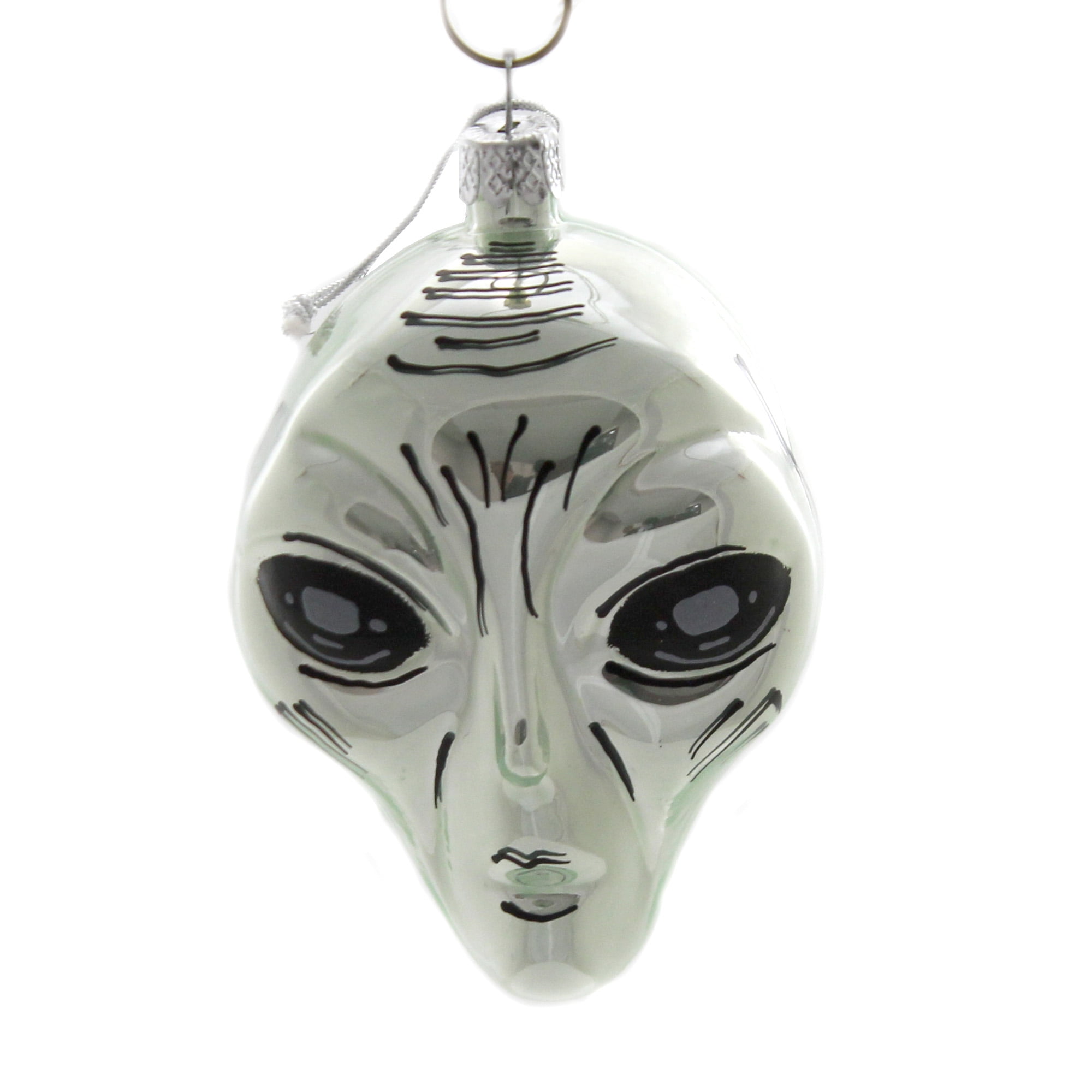 Holiday Ornament Alien Head Glass Outer Space Life Go2504 Mint ...