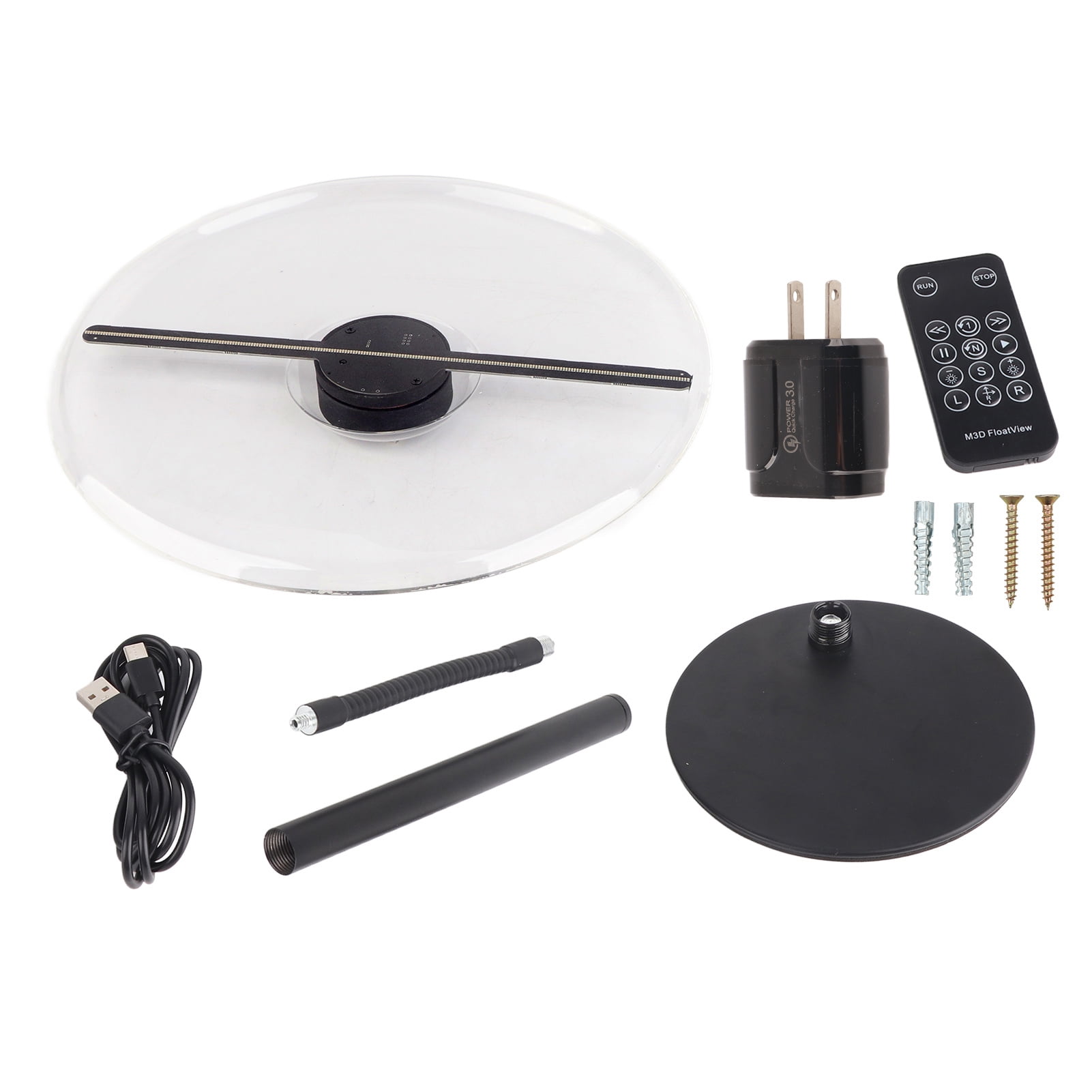 Pantalla de ventilador con holograma de ojo desnudo, proyector ...