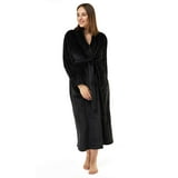 Turquaz Linen Black Plush Soft Warm Fleece Women's Robe, XL - Walmart.com