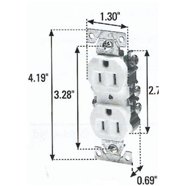Receptacle Hospital Grade 4-Plex 20A 125V 5-20R Ivory - Walmart.com