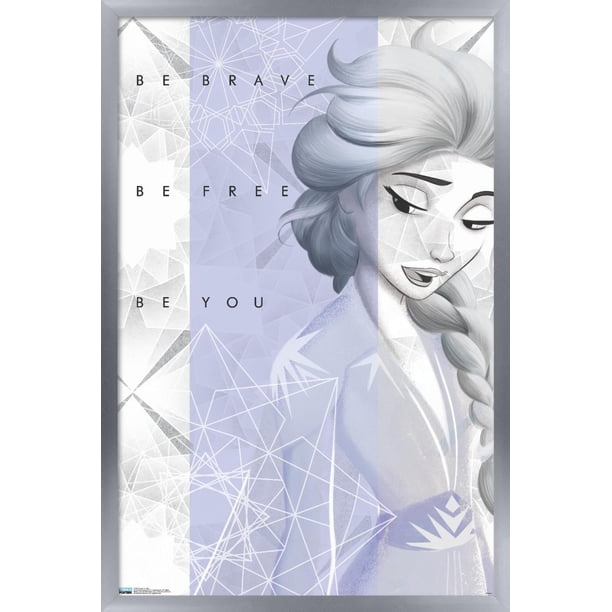 Disney Frozen 2 - Elsa Wall Poster, 22.375" x 34", Framed - Walmart.com
