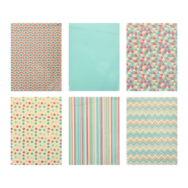 Ludlz 6Pcs Lovely Wrapping Paper Flexible Cartoon Kraft Gift Wrapping ...