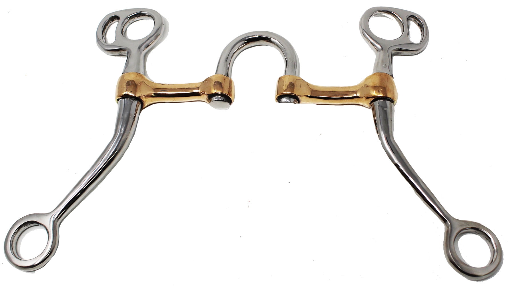 Horse Western 4.5" Copper Mouth Medium 1-1/2" Port Correction Bit ...