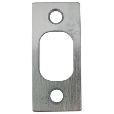 Square Corner Deadbolt Strike Plate, 1" x 2 1/4", 1 5/8" Center-to ...