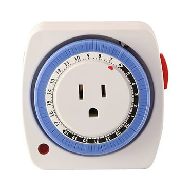 Woods 2-Conductor Indoor Mechanical 24-Hour Lamp Timer, White, 50000 ...