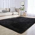 Homore Modern Soft Faux Bedroom Carpet, Outdoor Rugs, 3' x 5' , Black ...